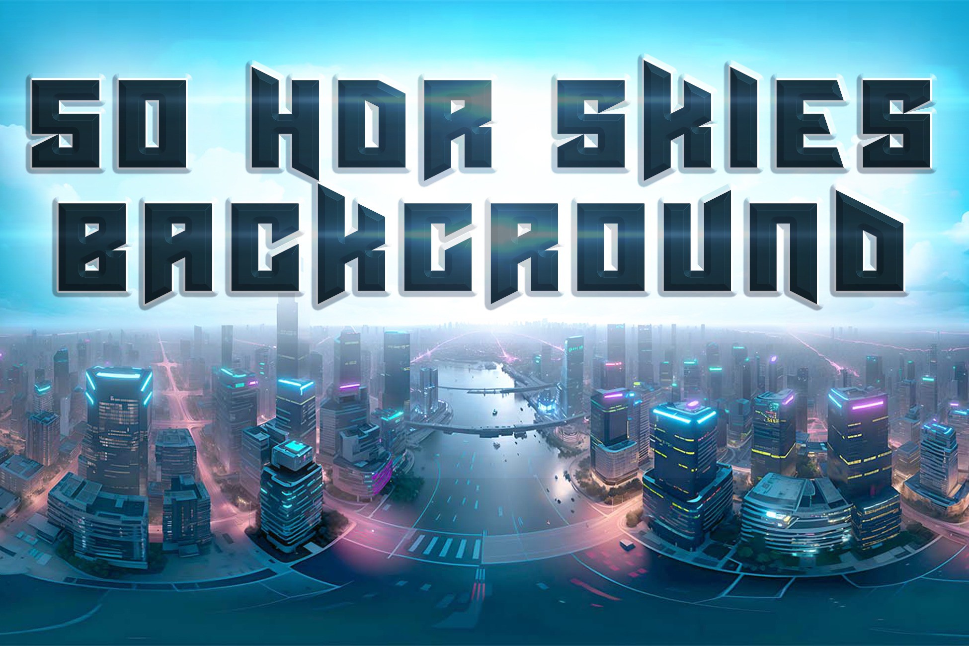 50 FUTURISTIC HDR SKIES WITH HIGH RISE BUILDINGS | 2D Textures ...