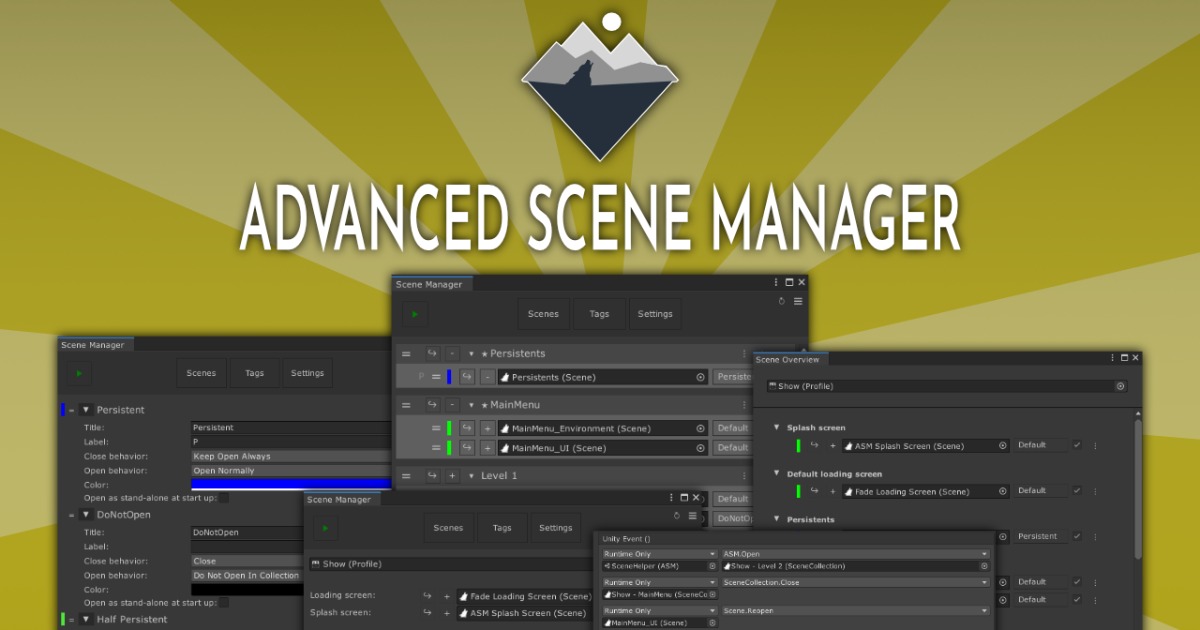 Advanced Scene Manager Utilities Tools Unity Asset Store