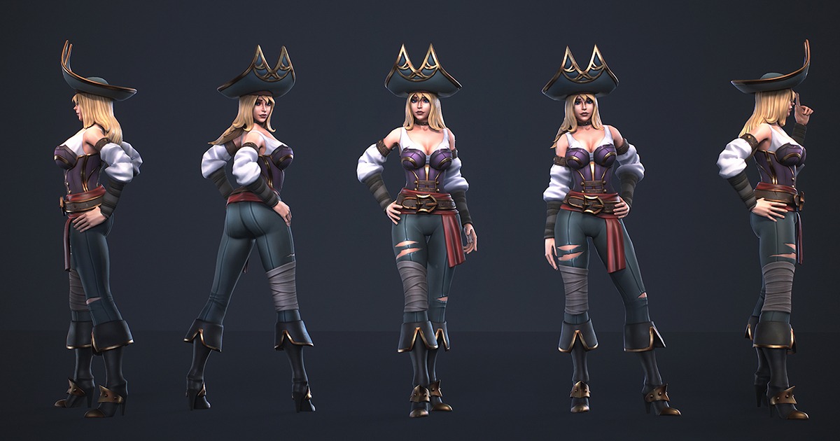 Stylized Pirate Goldee | 3D Characters | Unity Asset Store