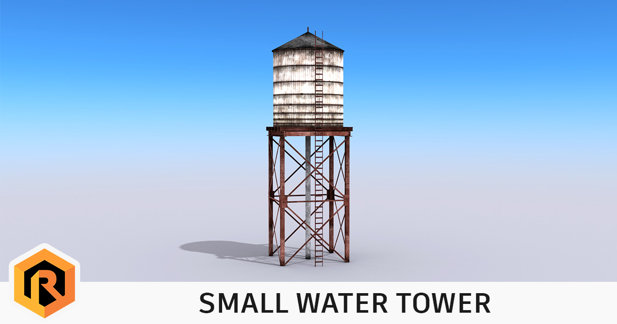 Small Water Tower | 3D Props | Unity Asset Store