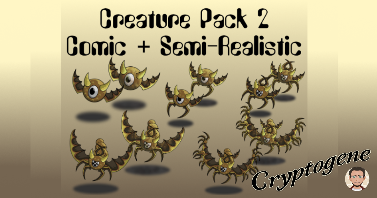 Creature Pack 2 Comic + Semi-Realistic style | 2D 캐릭터 | Unity Asset Store