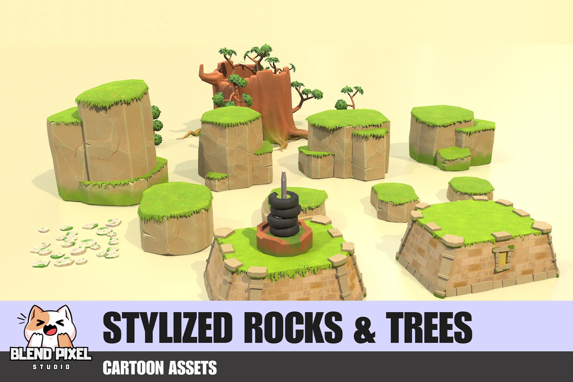 Stylized Rocks And Trees - Cartoon Assets | 3D Environments | Unity ...