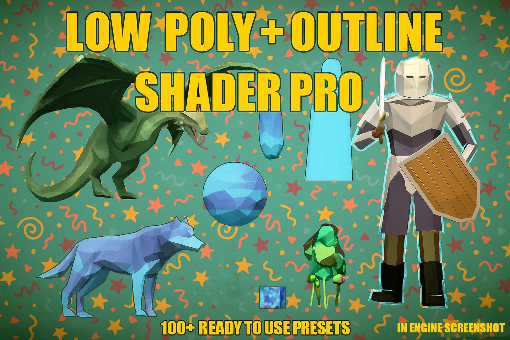 Low Poly + Outline Shader Pro by SKAVA