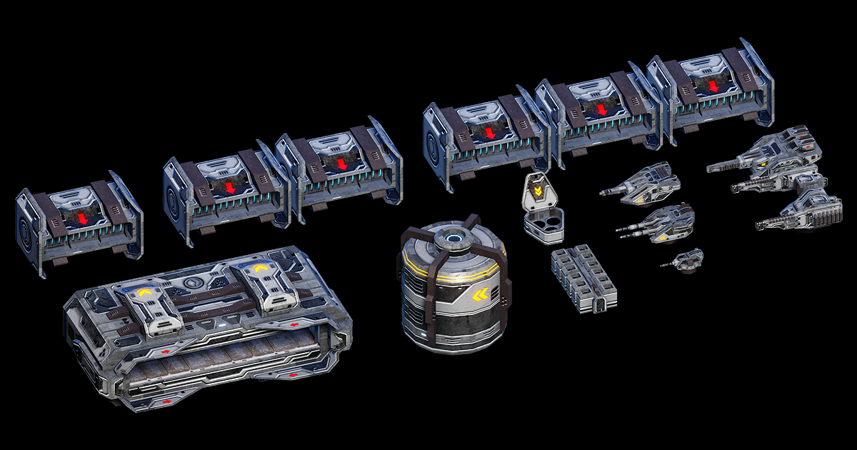 Spaceship Capital Ship Modular Equipment | 3D Space | Unity Asset Store