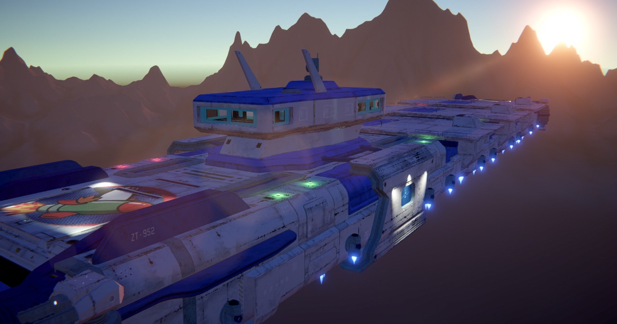 Big Modular Spaceship Freight | 3D Space | Unity Asset Store