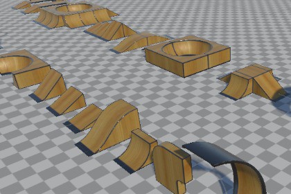 Stunt Ramps - Wood Skate Park Pack | Unity AssetStore概要 优惠信息 beta