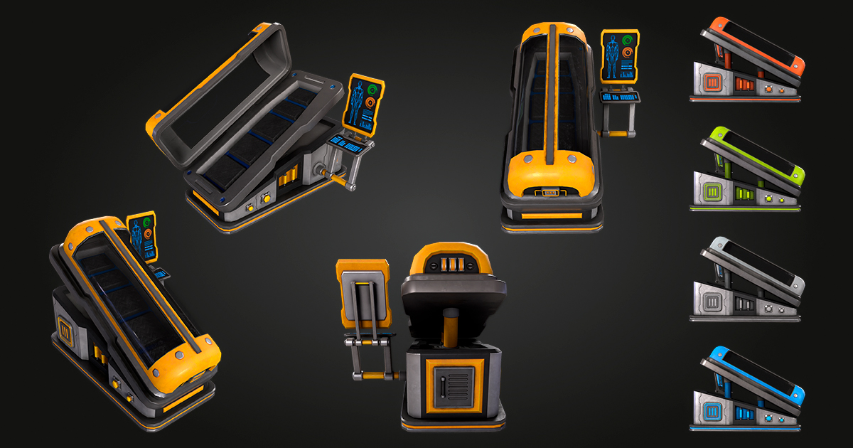 SCI FI Hibernation Pod Vol. 1 | 3D Props | Unity Asset Store