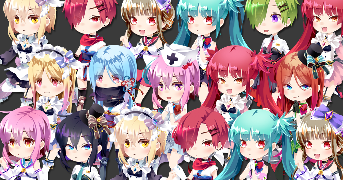 Customize Girl_ Type 1_R2 | 2D Characters | Unity Asset Store