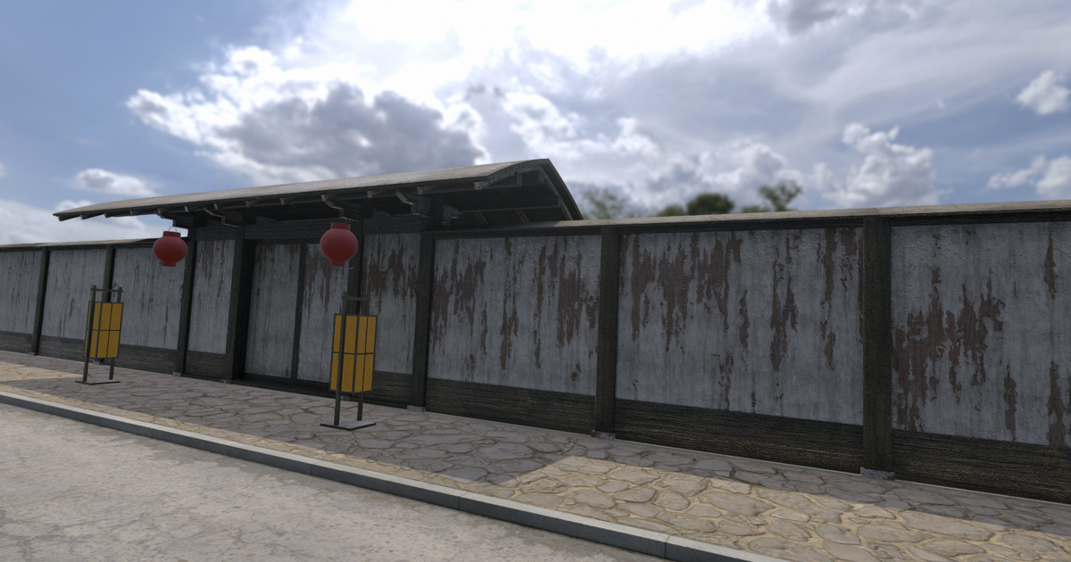 Modular Chinese Fence | 3D Exterior | Unity Asset Store