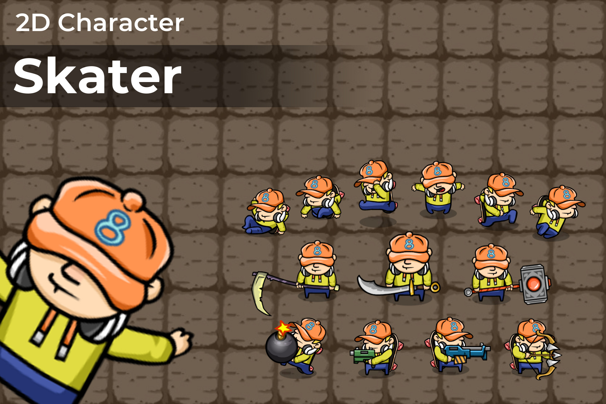 2D Character - Skater | 2D Characters | Unity Asset Store