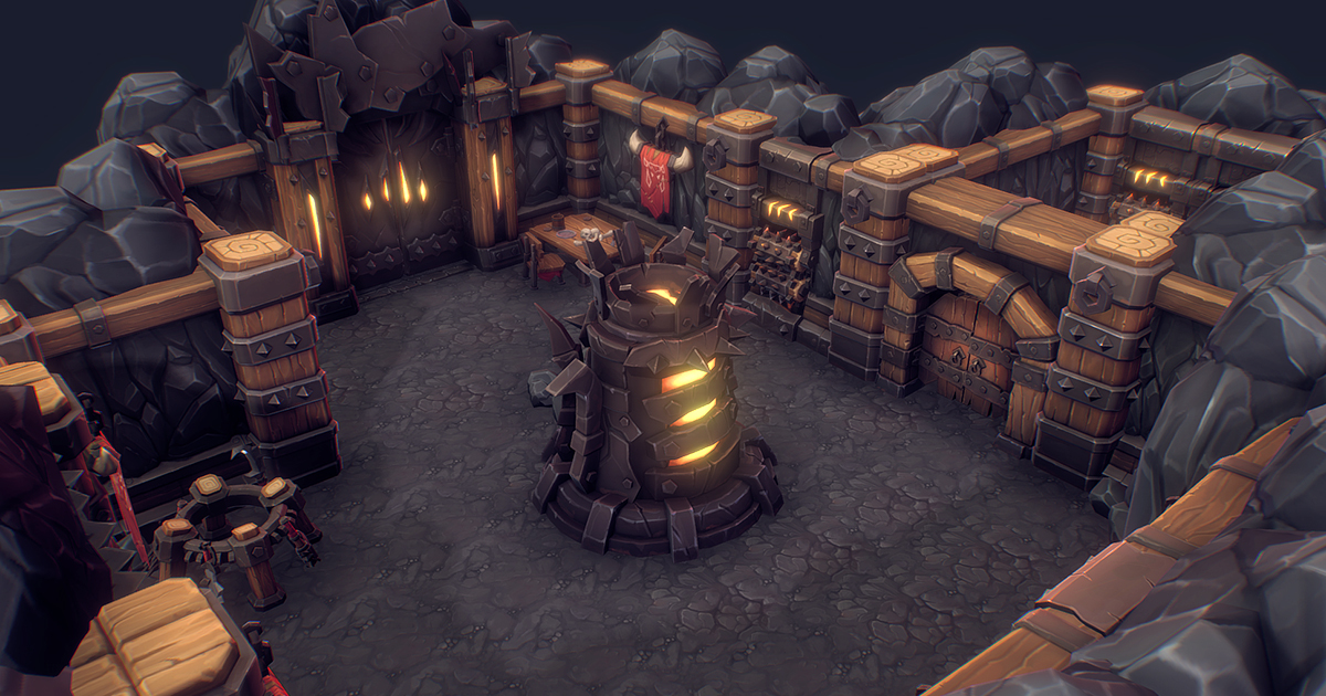 Orc Stronghold Dungeon Set - Hand Painted Series | 3D Dungeons | Unity ...