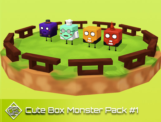 Cute Box Monster Pack #1 | 3D Characters | Unity Asset Store