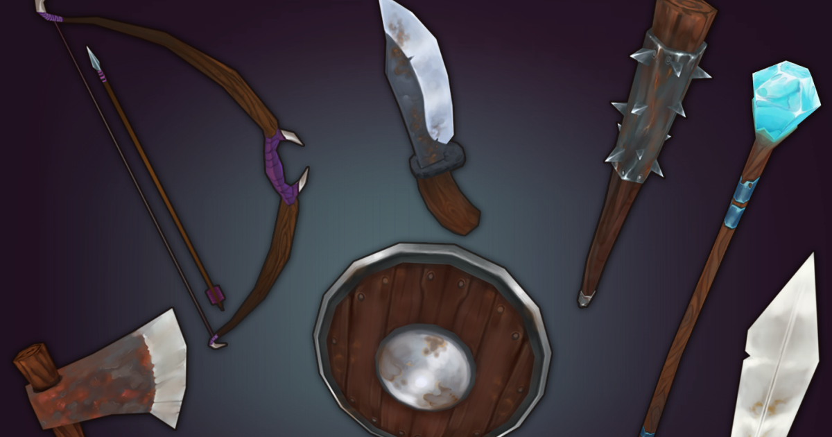 Free Stylised Fantasy Weapons | 3D Weapons | Unity Asset Store
