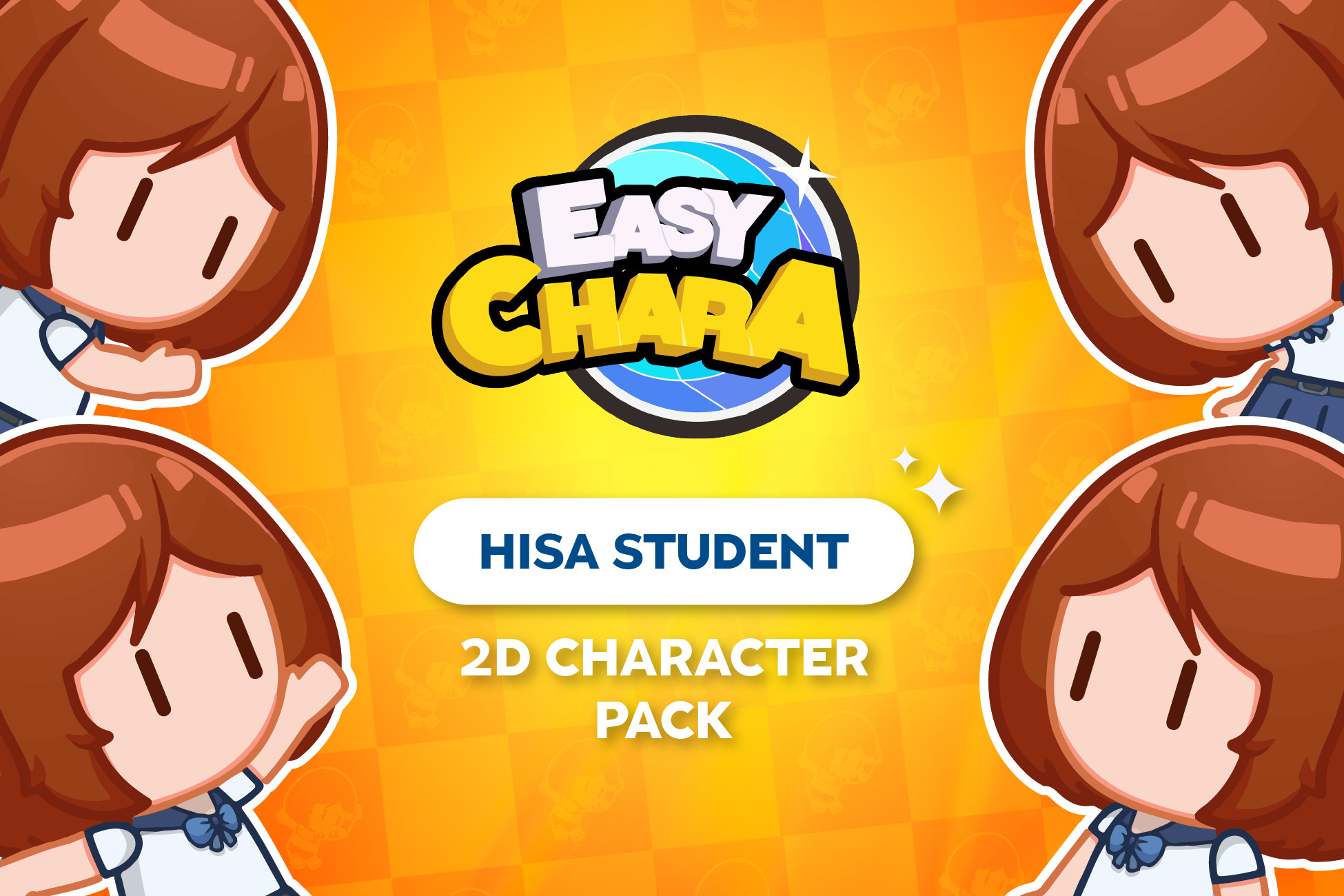 Easy Chara – Hisa Student 2D Character Pack | 2D Characters | Unity ...