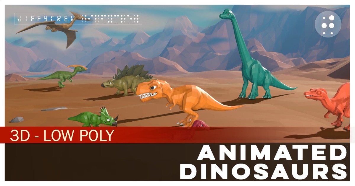 [Low Poly] Animated Dinosaurs | Characters | Unity Asset Store