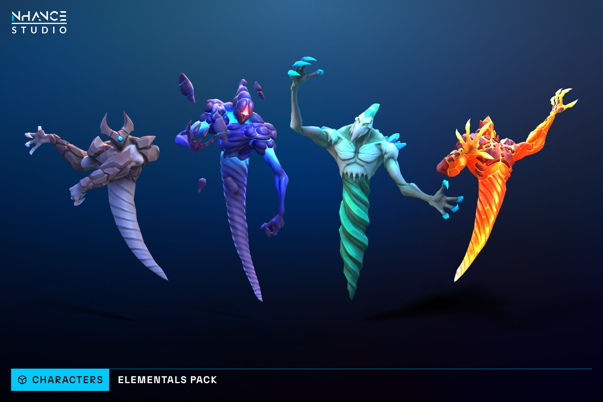 Stylized Fantasy Elementals Pack №4 | 3D Characters | Unity Asset Store