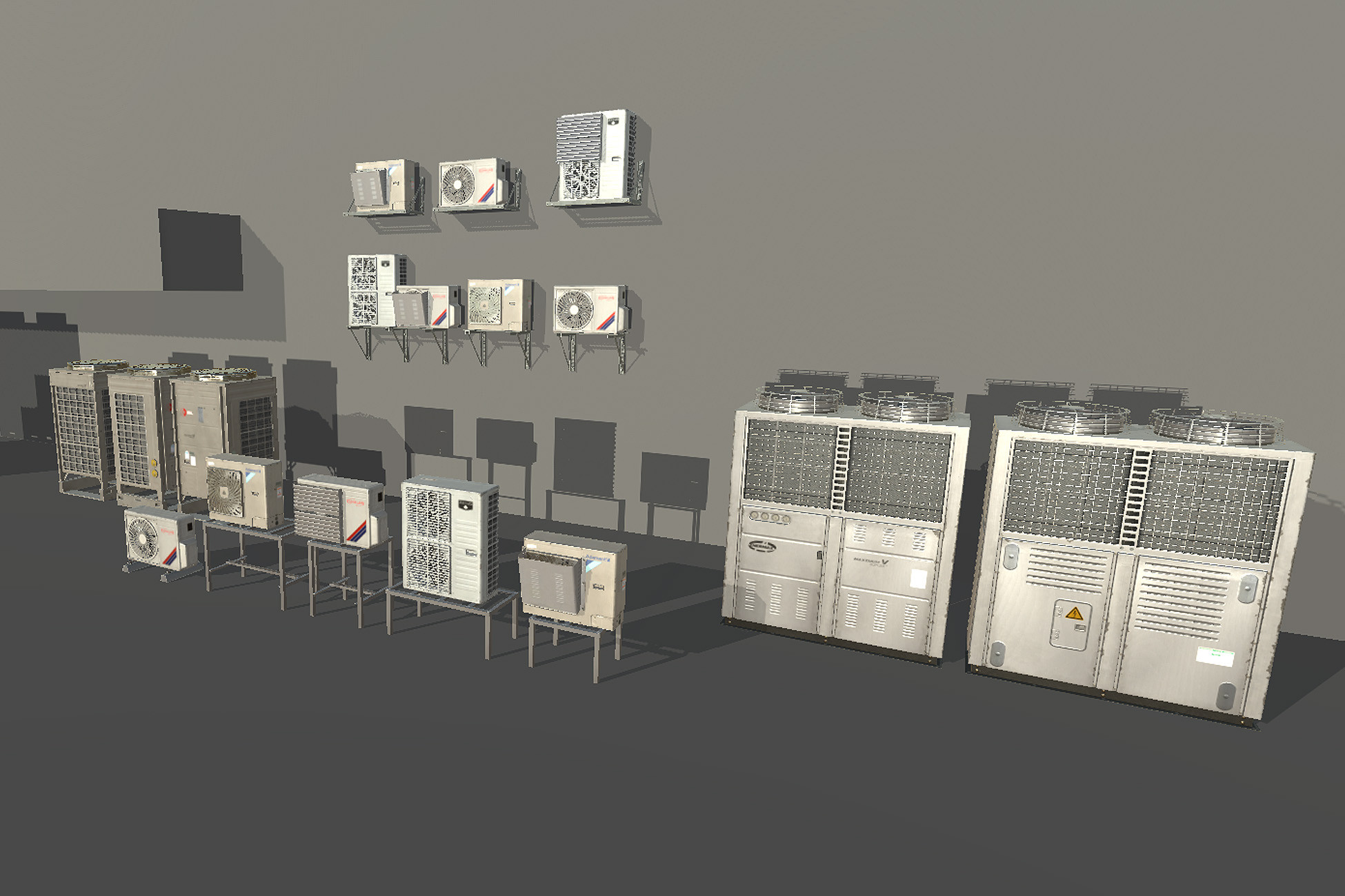 Animating Air Conditioner Set ( PBR Materials ) | 3D Exterior | Unity ...