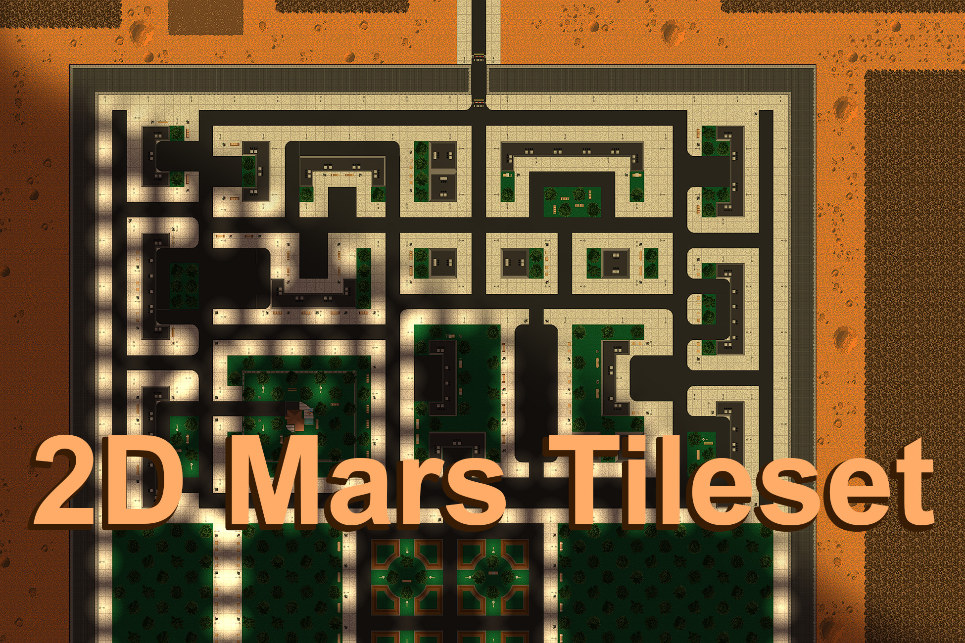 2D Mars Tileset by Valeron