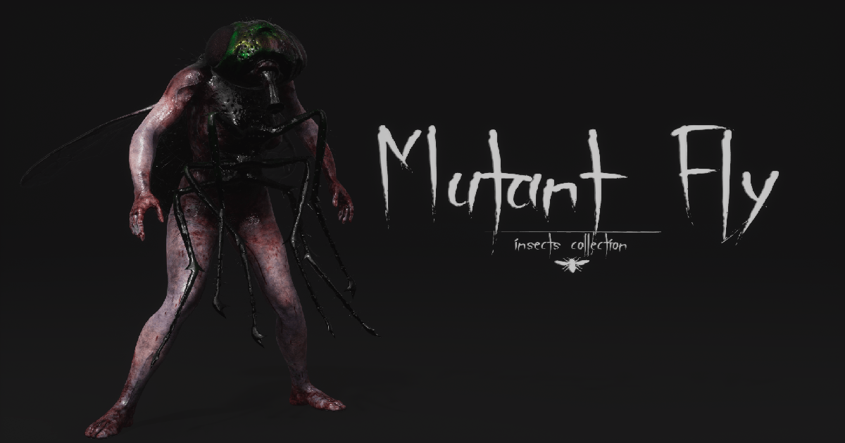 Mutant Fly - Horror Insects Collection | Characters | Unity Asset Store