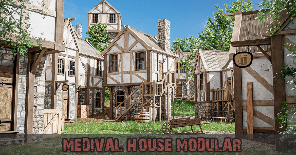 Medieval house modular full v2.0 - URP | 3D Fantasy | Unity Asset Store