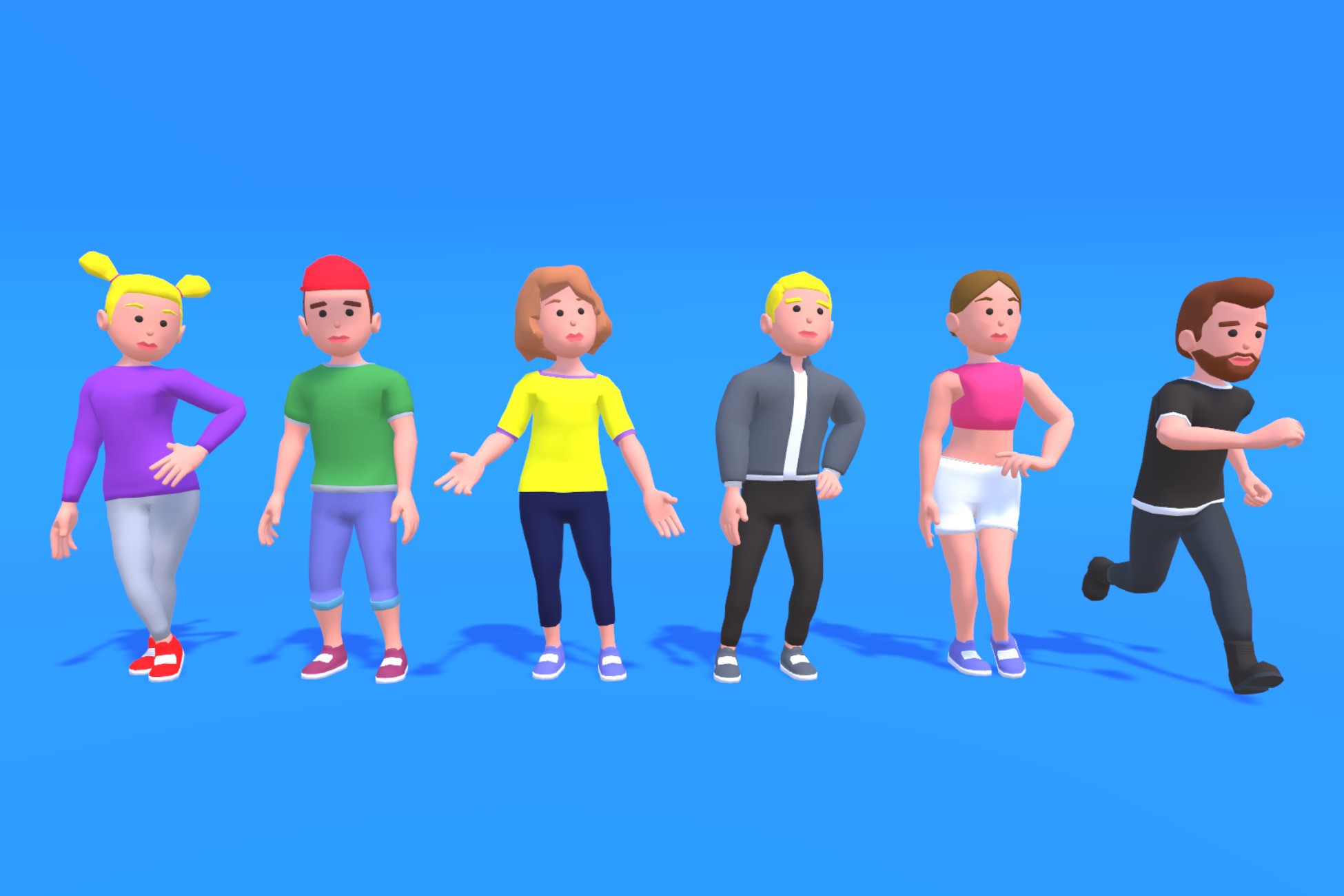 Hypercasual Cartoon Characters Bundle + 504 3D Icons | 3D 人形角色 | Unity ...
