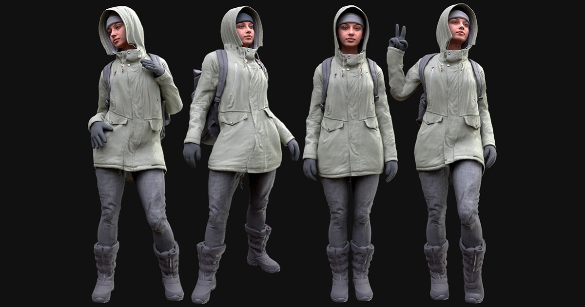 Woman in Winter Outfit 2 - Rigged | 3D Characters | Unity Asset Store