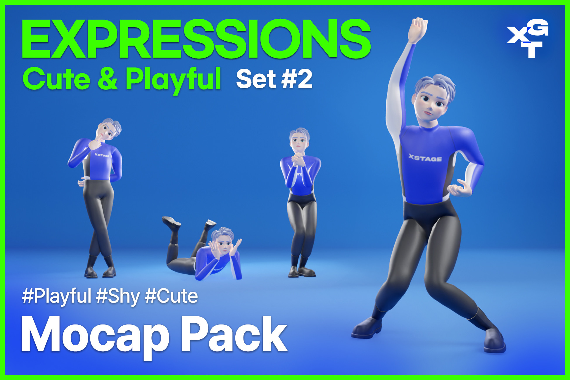 Expressions : Cute & Playful Mocap Pack #2 | 3D Animations | Unity ...