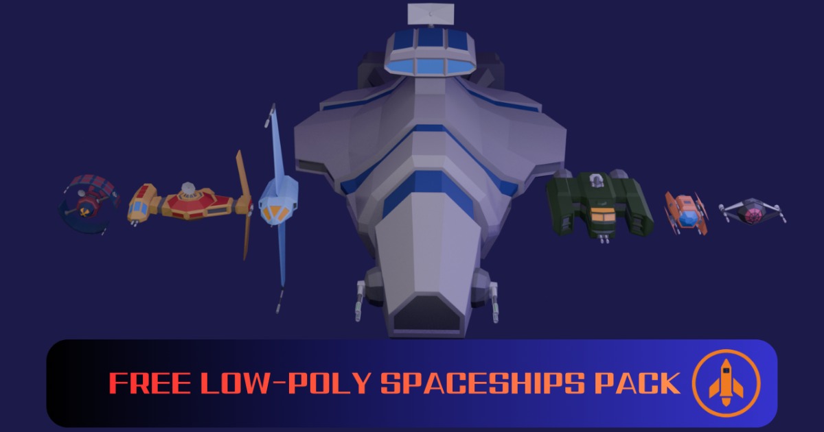FREE Low Poly Spaceships | 3D 宇宙飞船 | Unity Asset Store