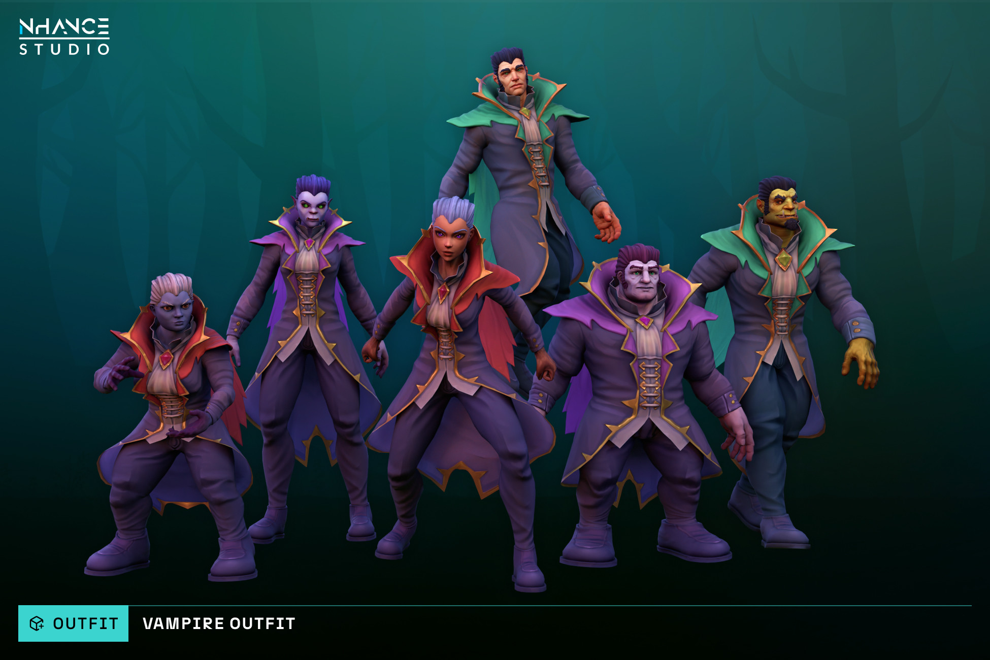 Stylized Fantasy Vampire Outfit | 3D 캐릭터 | Unity Asset Store
