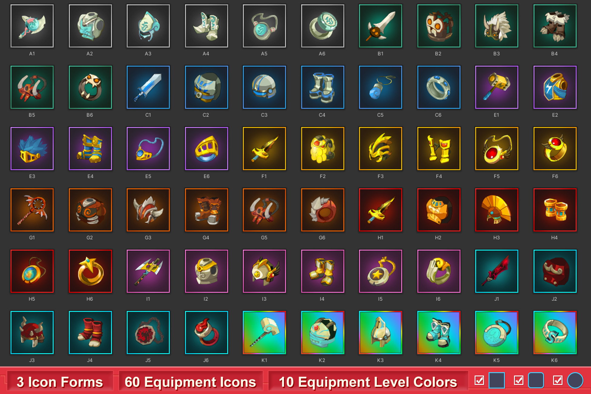 Equipment Level Icon | 2D Icons | Unity Asset Store
