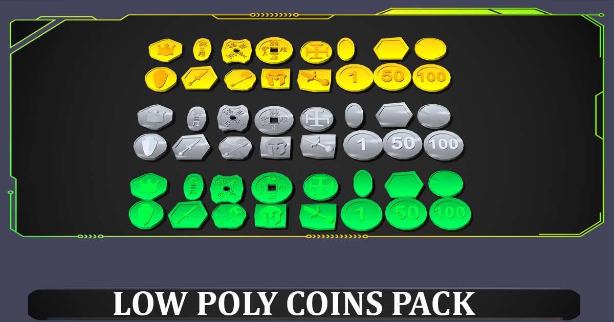 Low Poly Coins Package | 3D Props | Unity Asset Store