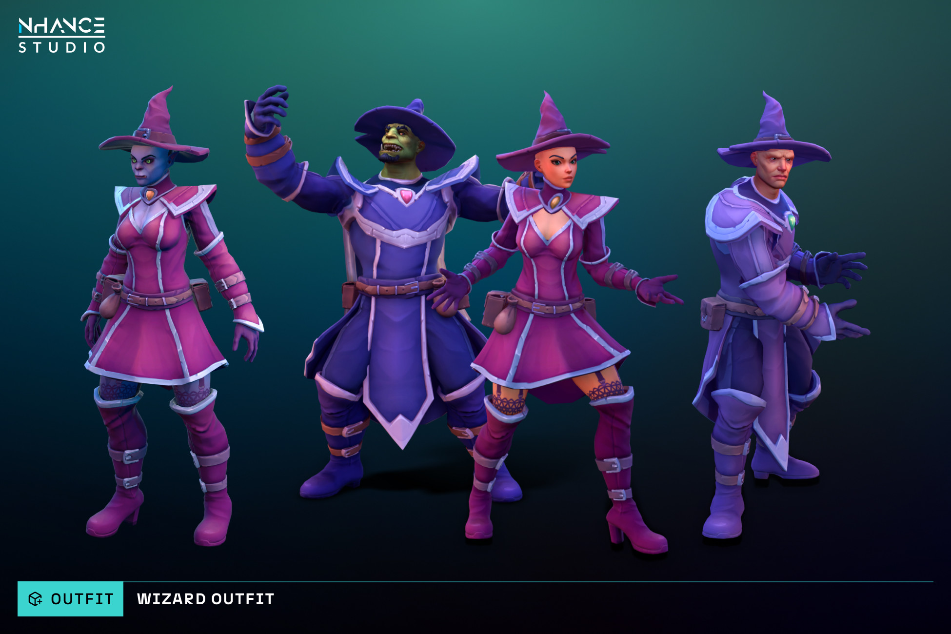 Stylized Fantasy Wizard Outfit | 3D Characters | Unity Asset Store