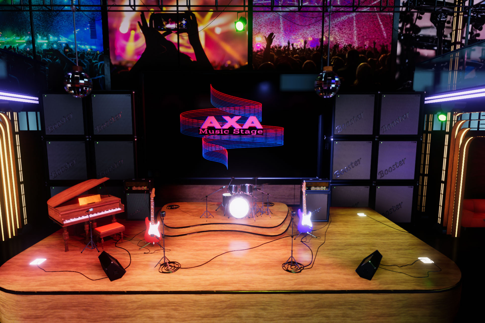 AXA Music Stage | 3D Interior | Unity Asset Store