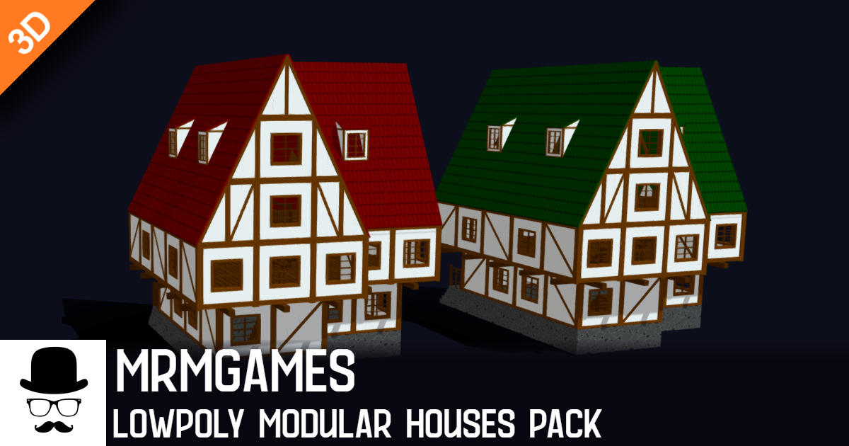 Modular Houses Pack - Low Poly Voxel Medieval Buildings | 3D ...
