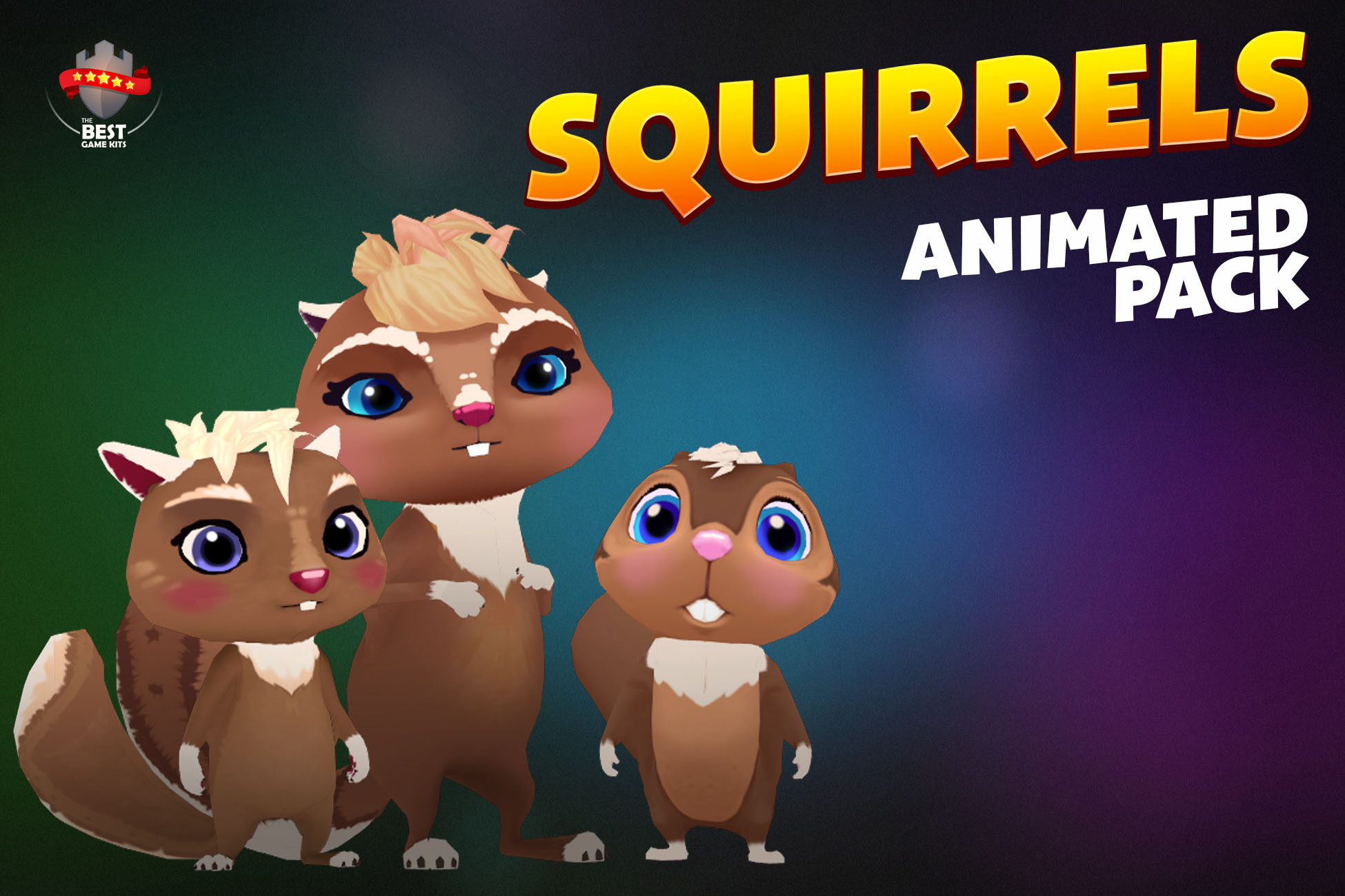 Squirrels animated pack | 3D Animals | Unity Asset Store