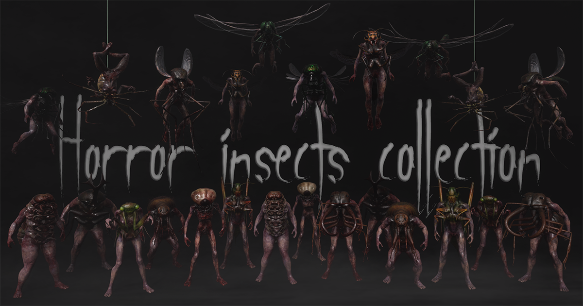 Horror Insects Collection - Mega Pack | Characters | Unity Asset Store