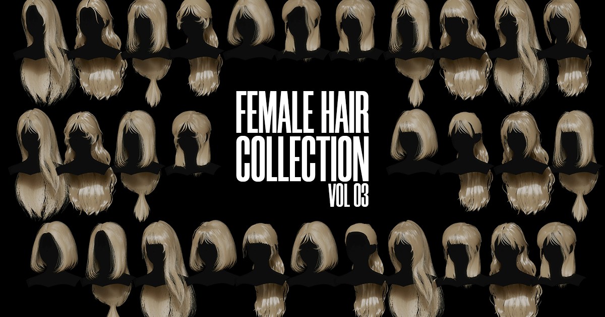 Female Hair Collection vol 03 | Characters | Unity Asset Store