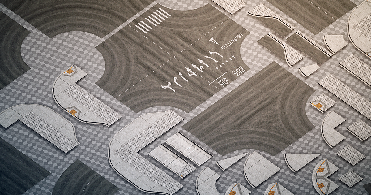 Modular Roads Mobile | 3D Roadways | Unity Asset Store