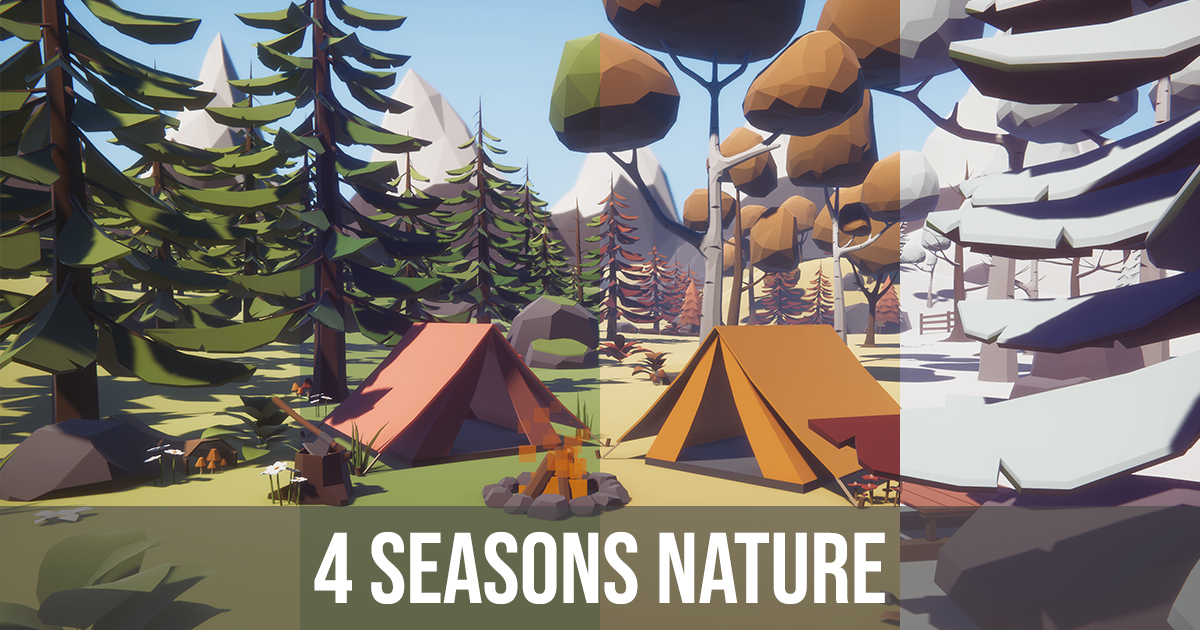 Low Poly 4 Seasons Nature | 3D Landscapes | Unity Asset Store