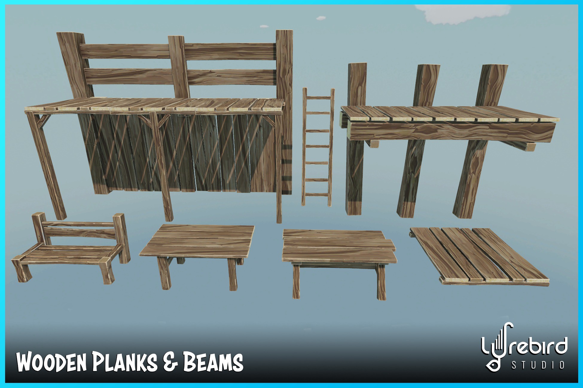 Modular Wood Planks and Beams | 3D Props | Unity Asset Store