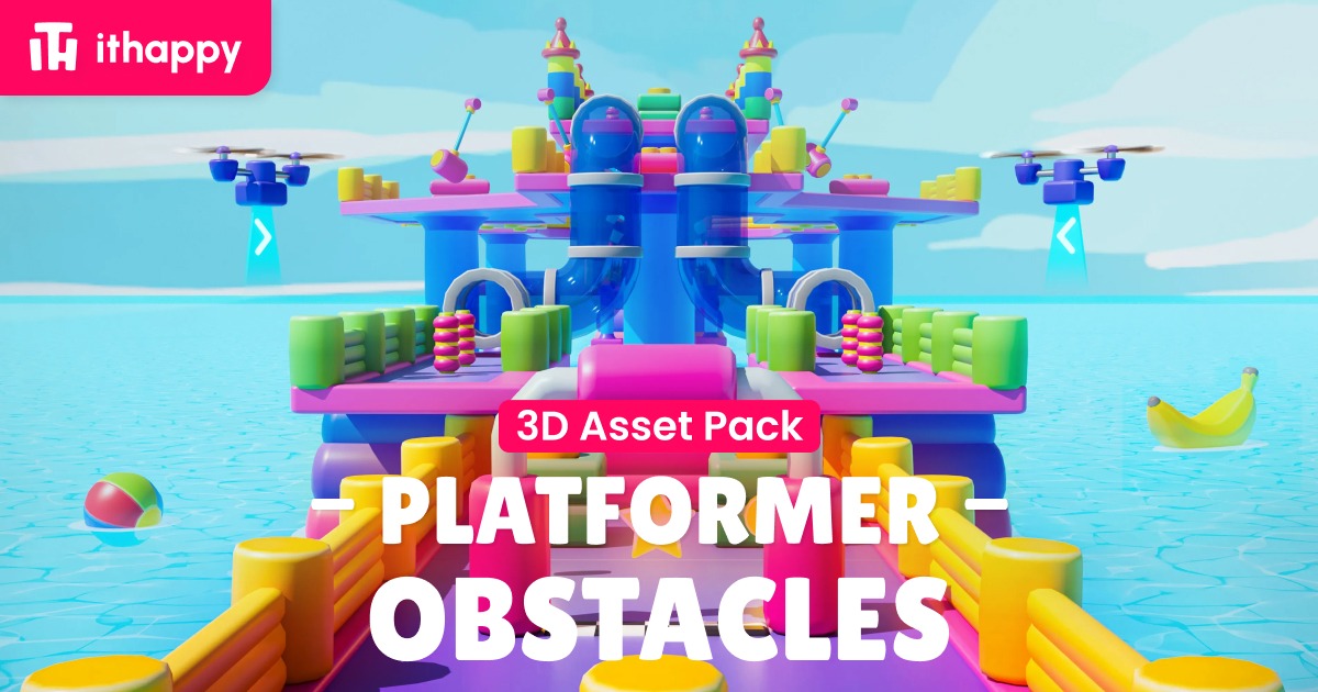 Platformer 2 Obstacles - Low Poly 3D Models Pack | 3D Exterior | Unity ...