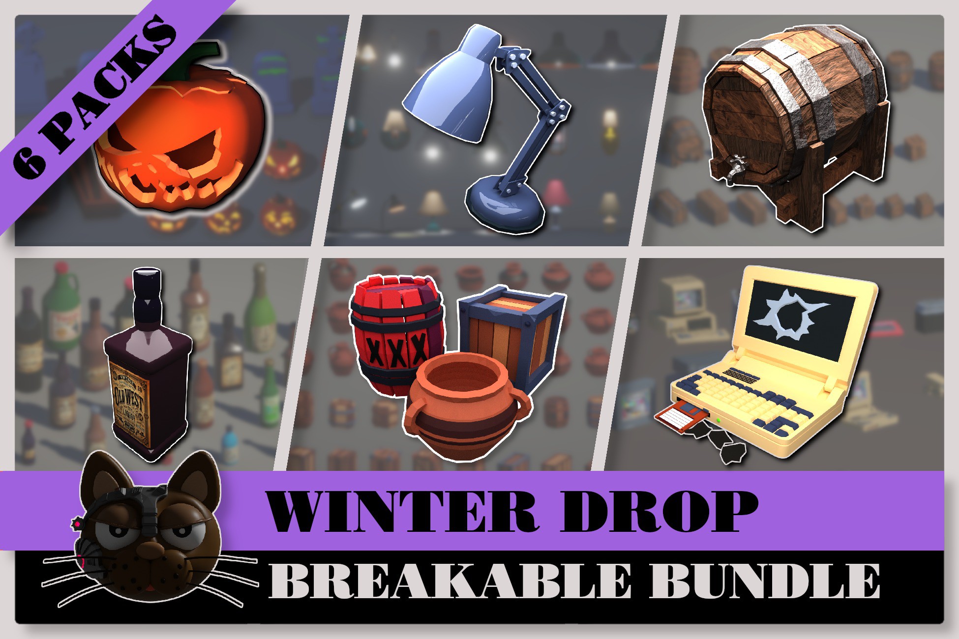 Winter Drop Breakable Bundle (6 packs) | 3D Props | Unity Asset Store