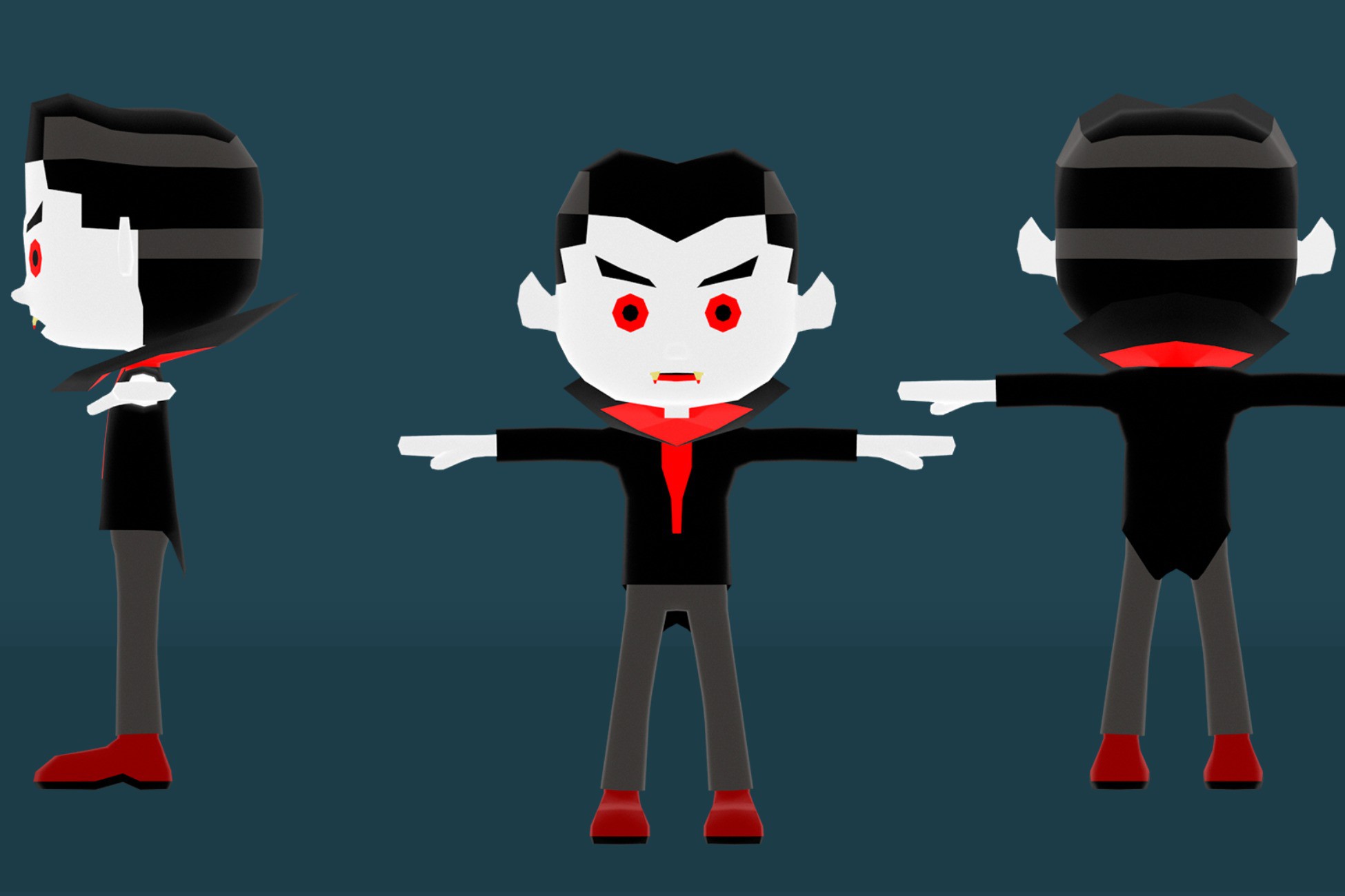 3D Character #020 - Vampire Man - Animated - Low Poly - FBX | 3D 캐릭터 | Unity Asset Store