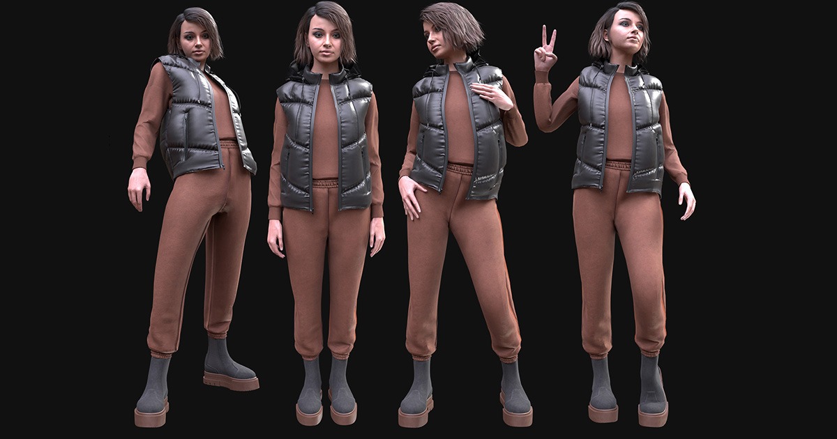 Woman in Autumn Outfit 7 - Rigged | 3D Characters | Unity Asset Store