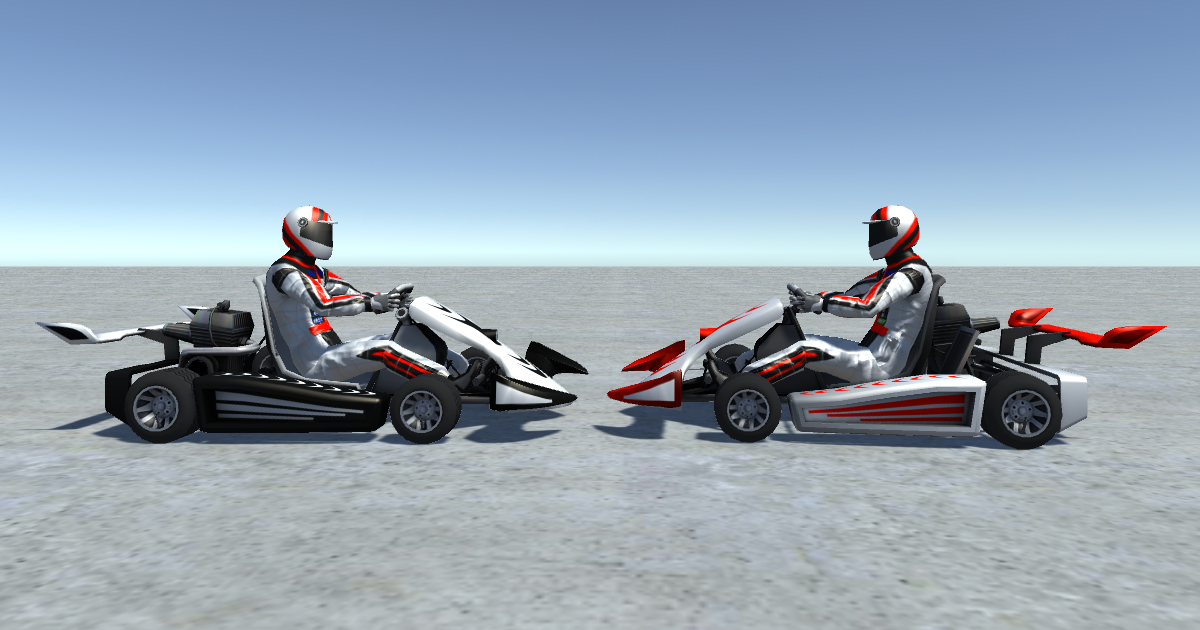 2 Low Poly Karts With Player Pack 24 | 3D 汽车 | Unity Asset Store