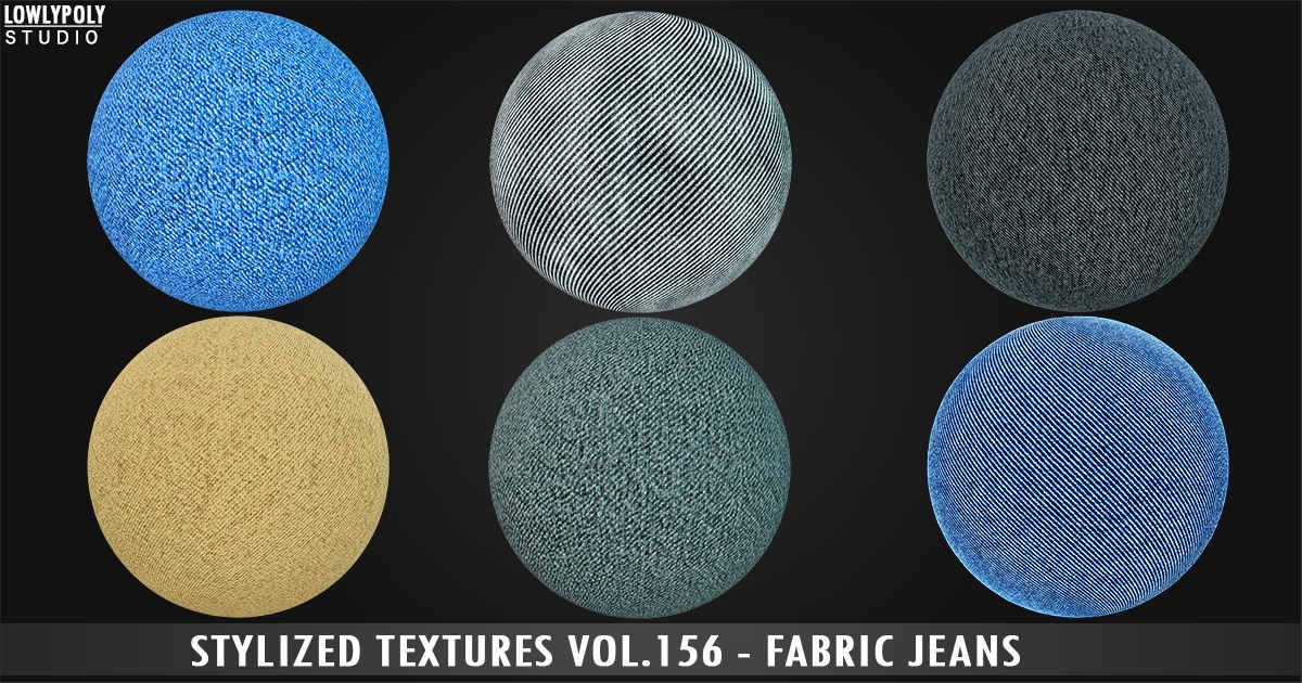 Stylized Fabric Jeans Vol.156 - Hand Painted Textures | 2D Fabric ...