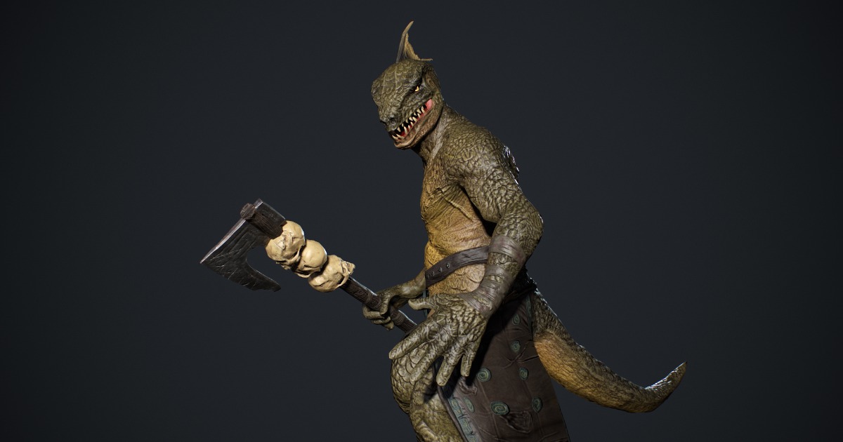 Lizardman_Barbarian | 3D Creatures | Unity Asset Store