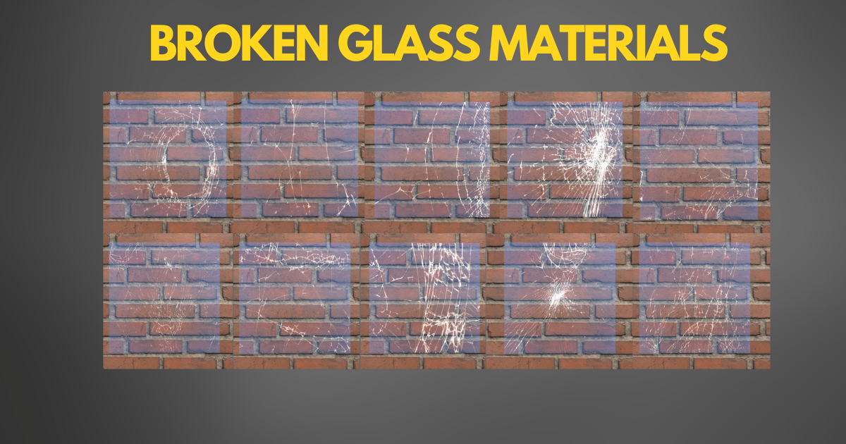 Broken Glass Materials | 2D Glass | Unity Asset Store