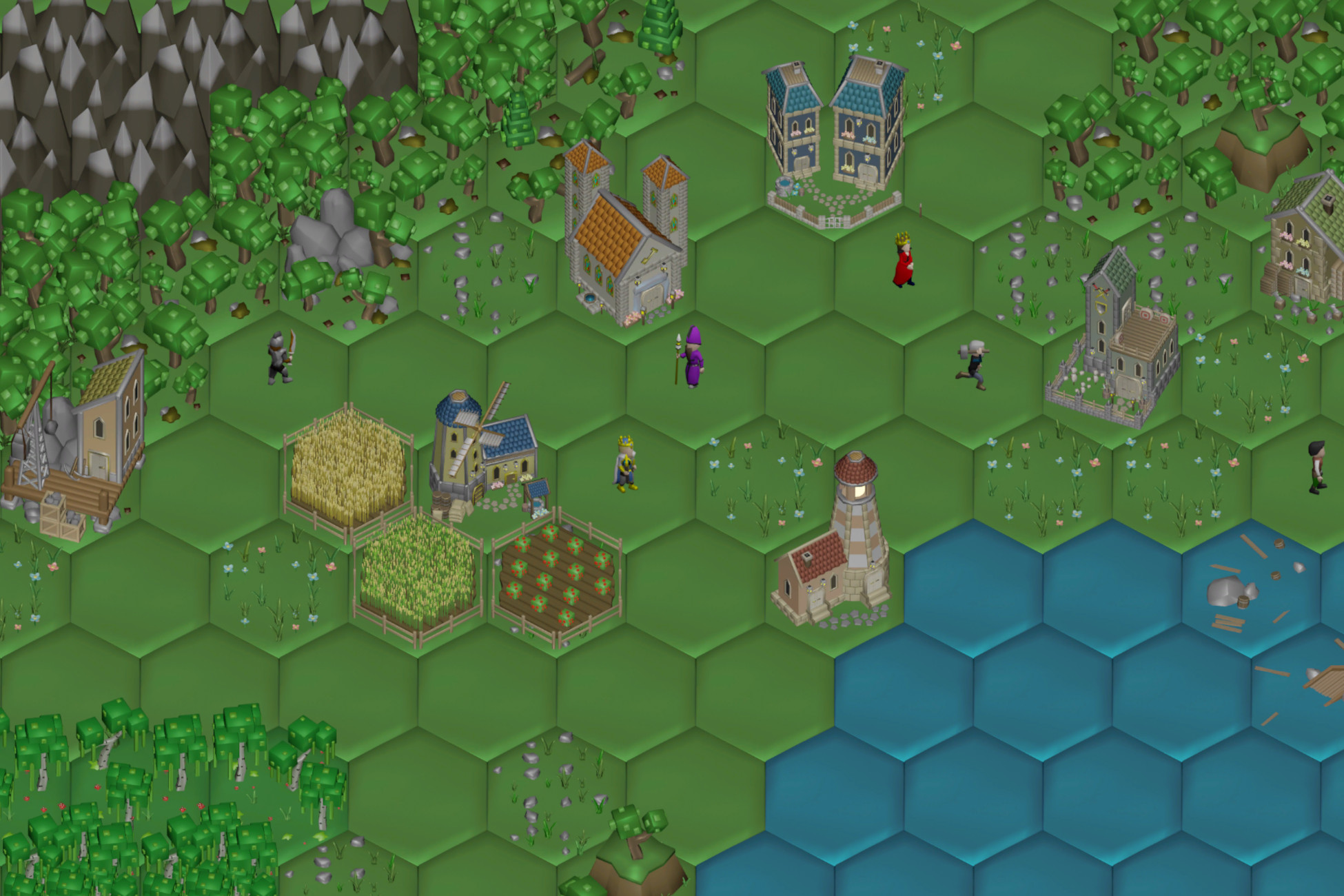 2D Hexagon Tiles - Environment, Buildings, Characters | 2D Environments | Unity Asset Store