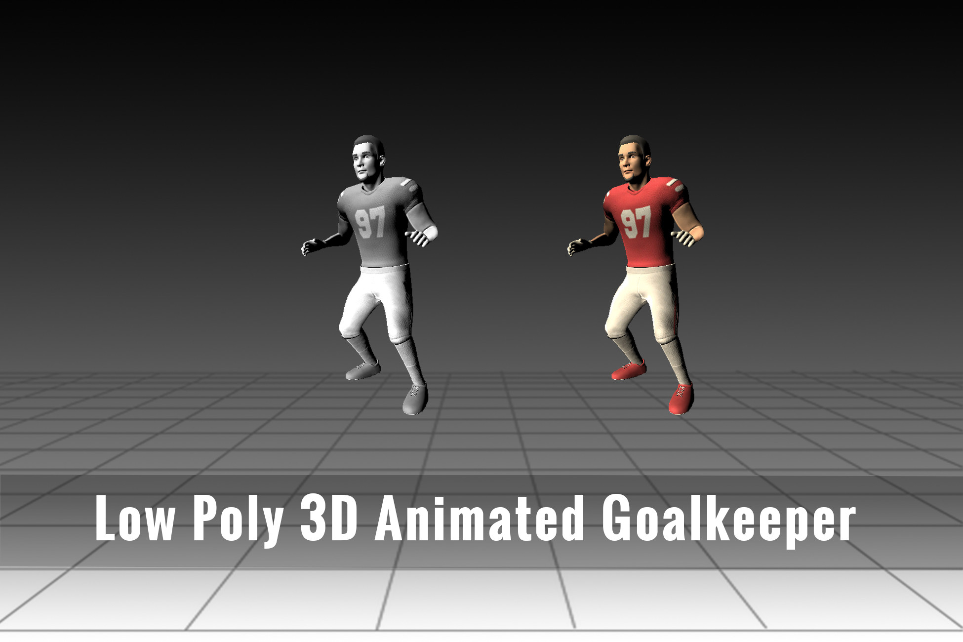 Low Poly 3D Animated Goalkeeper | 3D キャラクター | Unity Asset Store